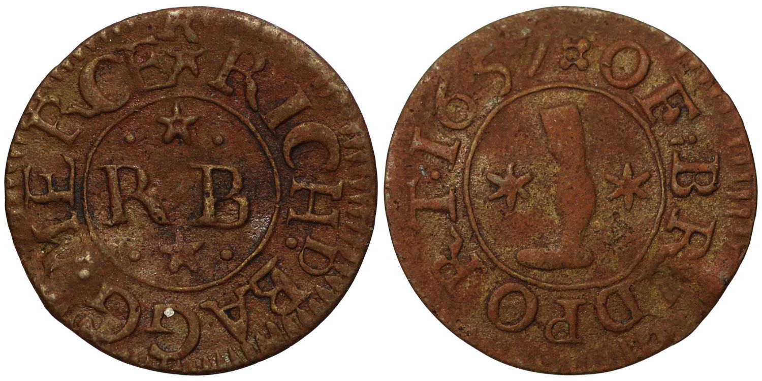 Dorset 17th century Token, Bridport, Richard Bagg, Farthing, 1657, Mer
