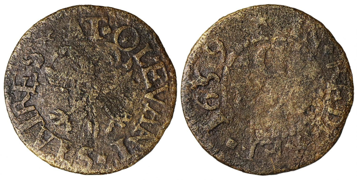 Surrey 17th Century Token, Rotherhithe, Elephant Stairs, Edmund Cross,