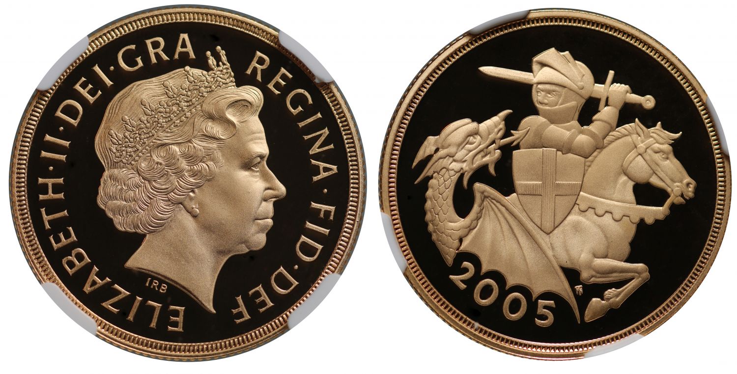Elizabeth II 2005 proof Two-Pounds PF69 UCAM Noad