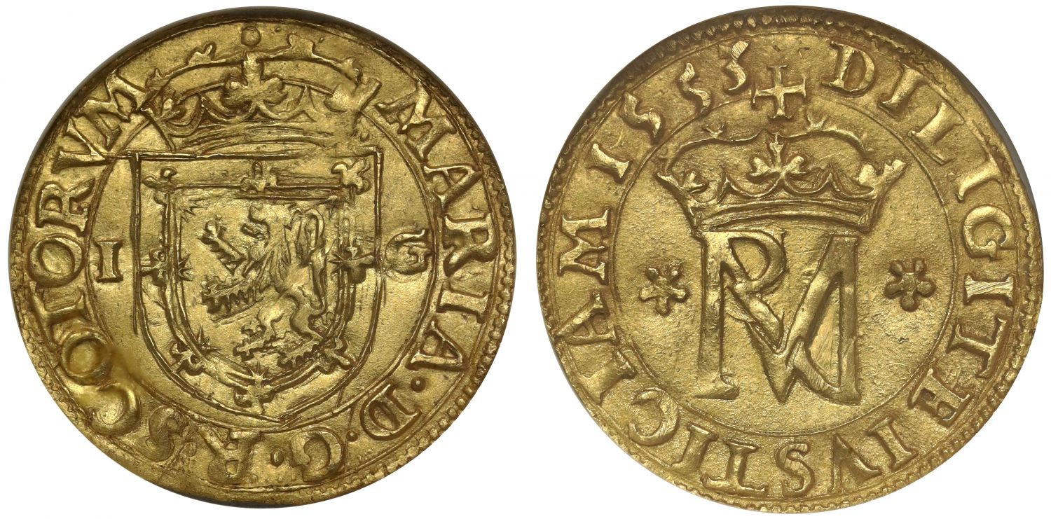 Scotland, Mary Queen of Scots, 1553 Half-Lion of Twenty-Two Shillings