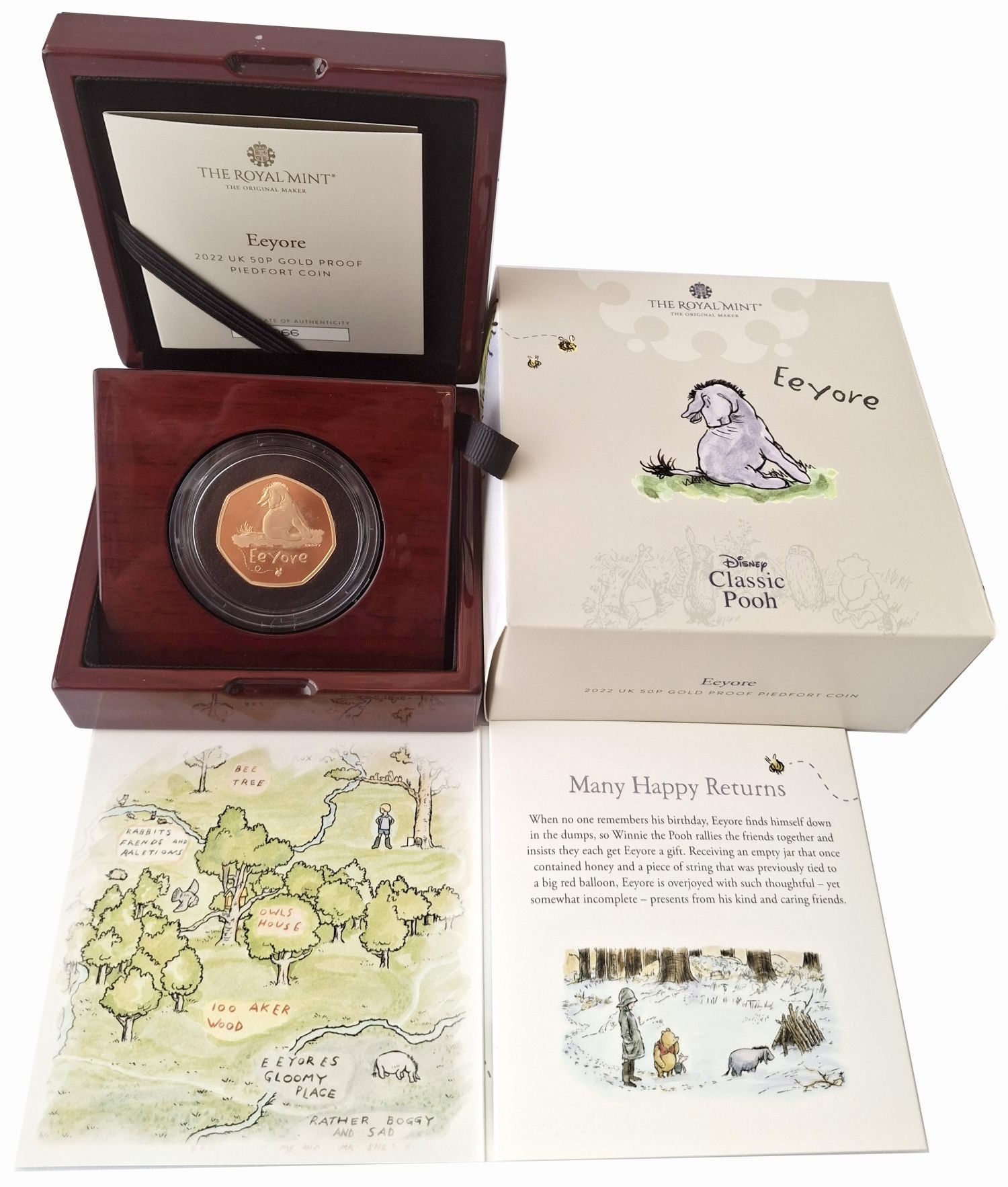 Elizabeth II 2020 gold proof piedfort 50p Eeyore