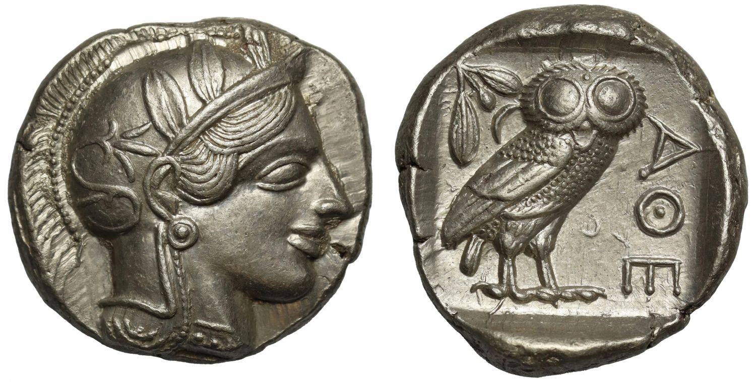 Attica, Athens, Silver Tetradrachm with almost full crest.