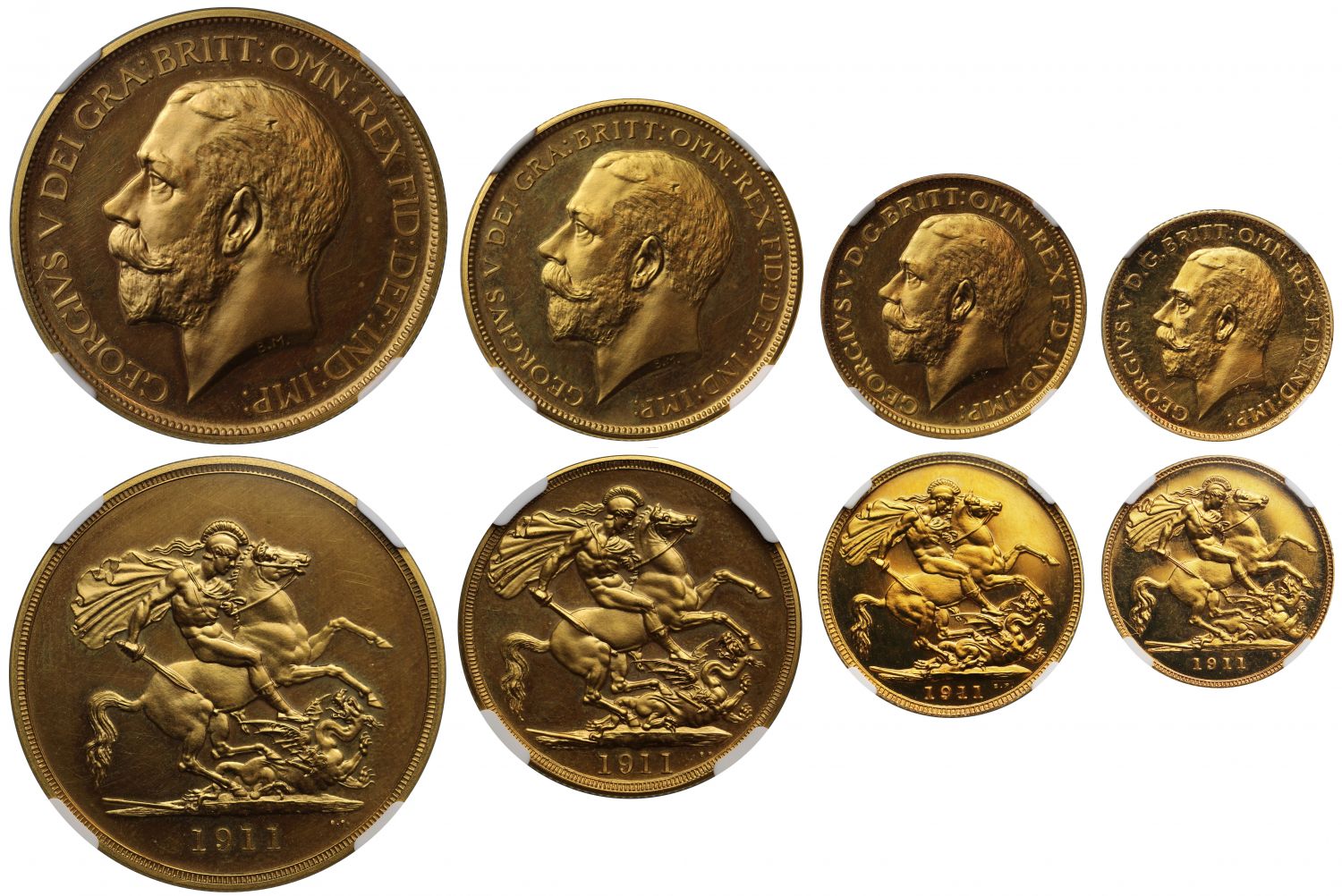 George V 1911 12-coin proof Set