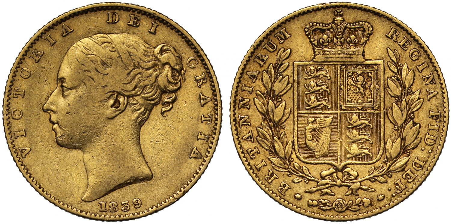Victoria 1839 Sovereign