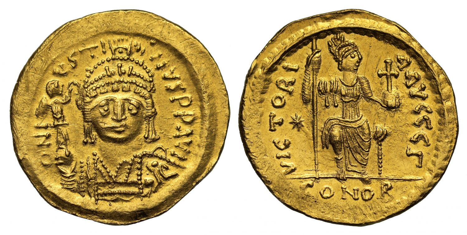 Justin II, Gold Solidus, Constantinople