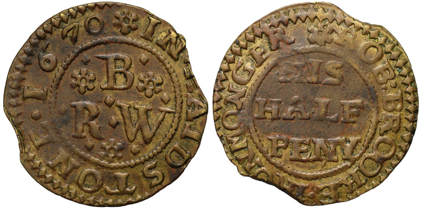 17th Century Farthing Maidstone, Robert Brooke the Ironmonger 1670