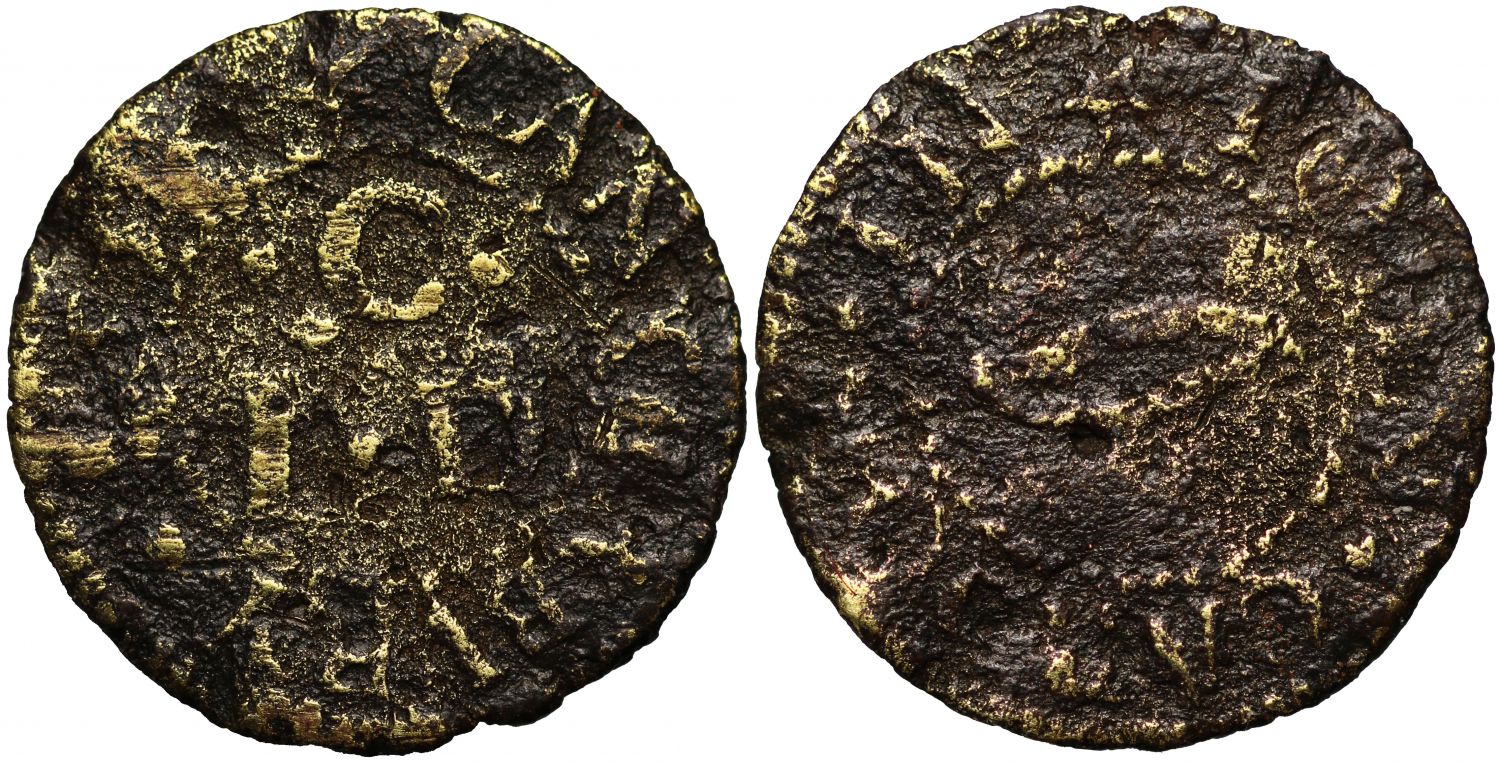 17th Century Kent Farthing, Canterbury, John Cardon, 1656, bread roll