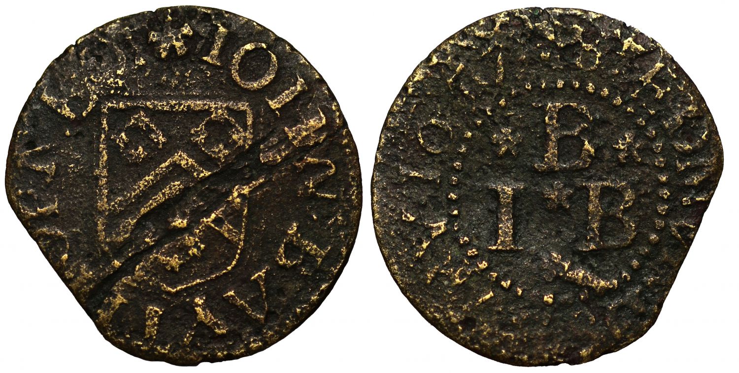 17th Century Suffolk Token, Bury St Edmunds, John Baythorne