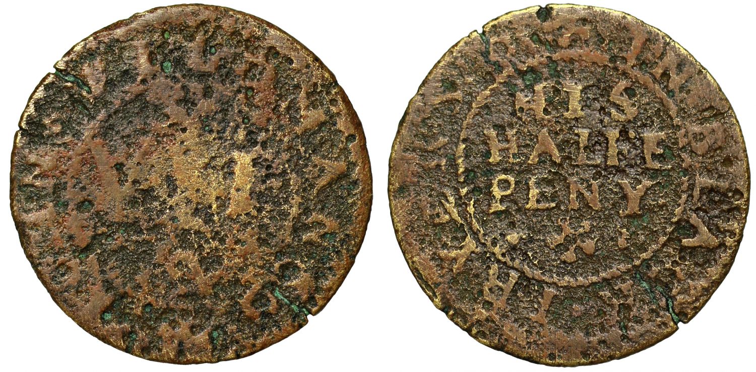 17th Century London Token, Blackfriars, John Wildman, Halfpenny, 1669