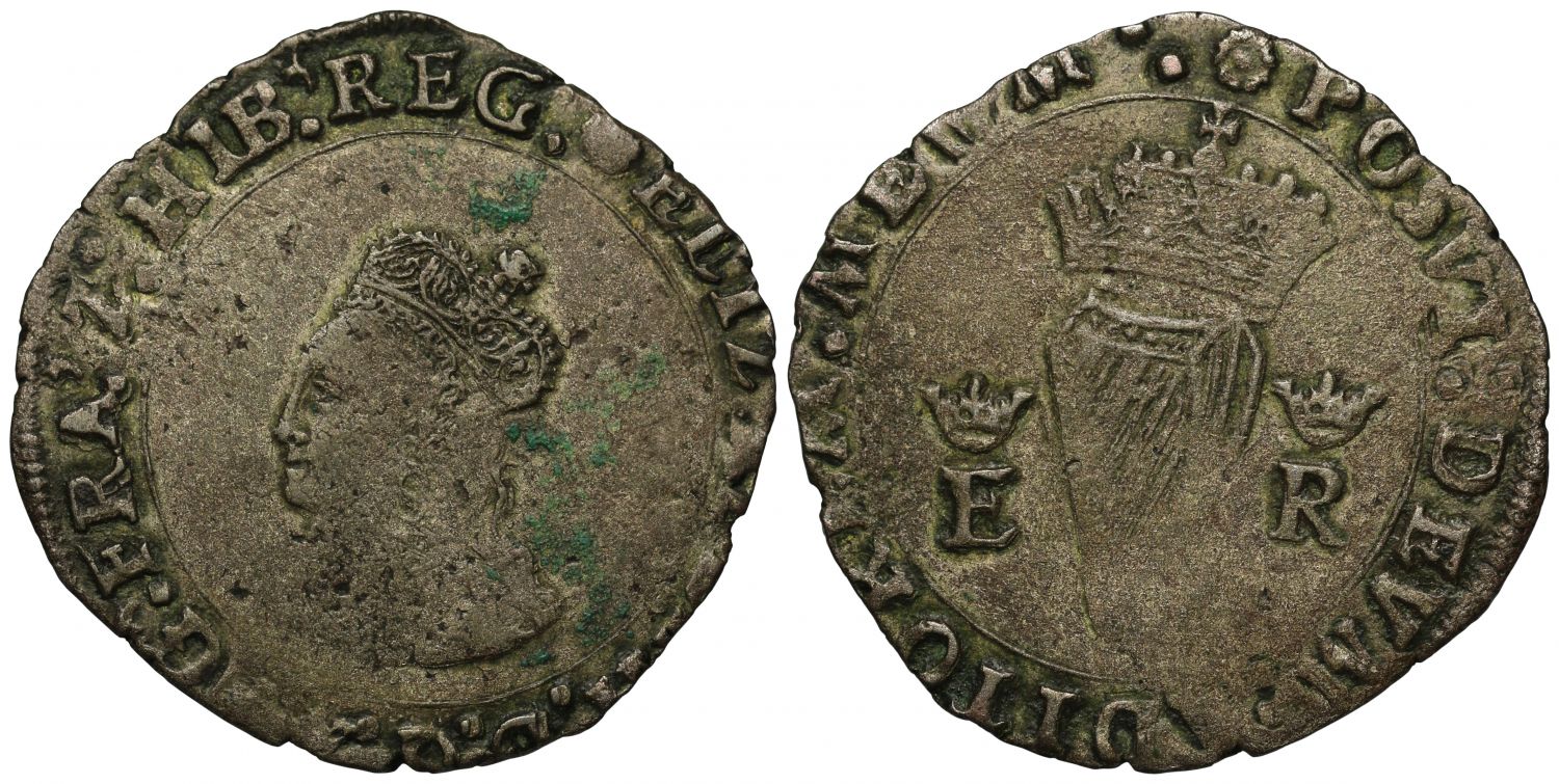 Ireland, Elizabeth I 1558 Groat mintmark rose with REG legend